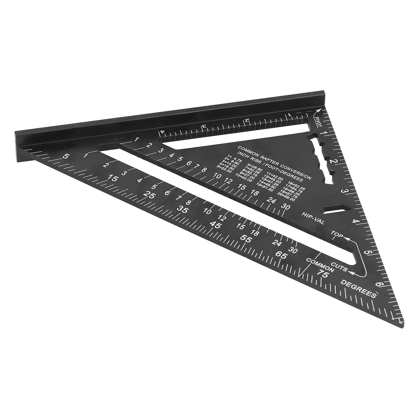 Zaqw Triangular Ruler Aluminum Alloy Scale Measuring Ruler Miter ...