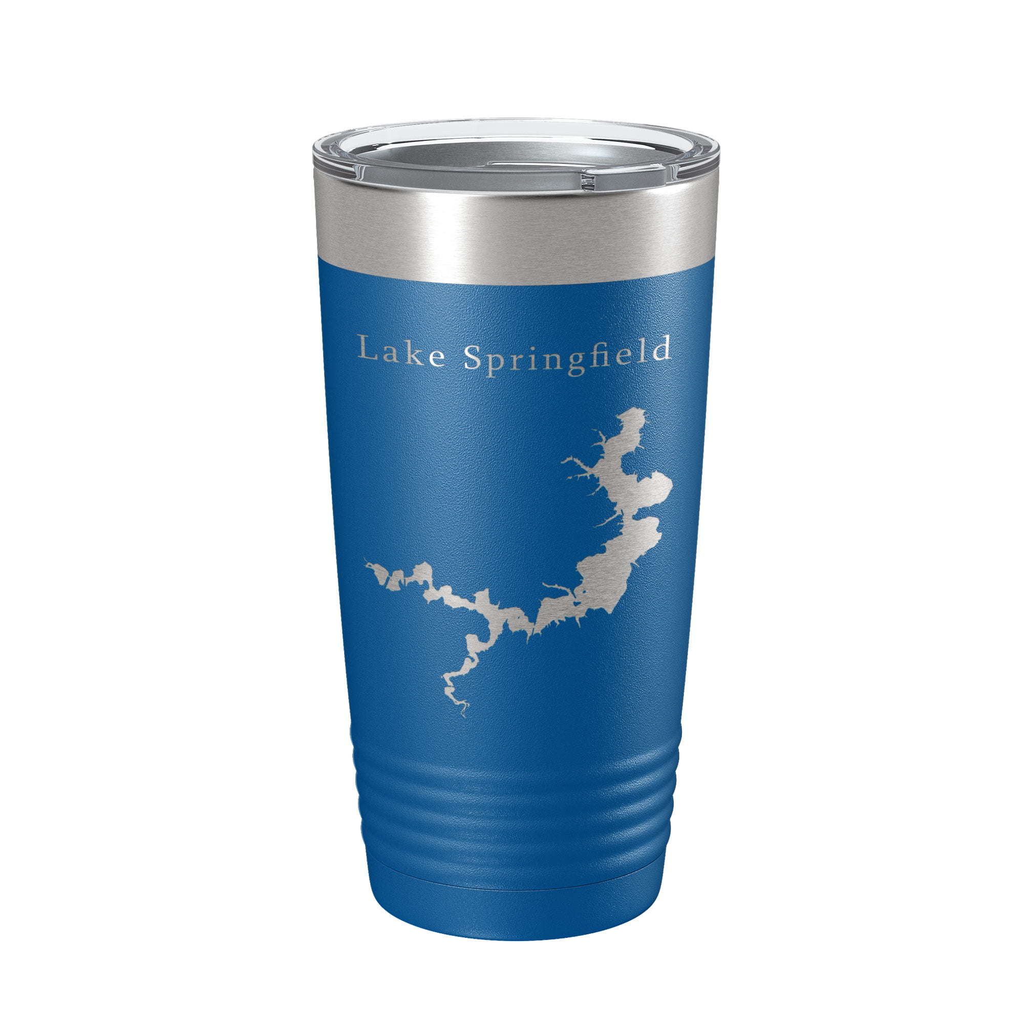Lake Springfield Map Tumbler Travel Mug Insulated Laser Engraved Coffee ...