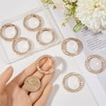 8Pcs Rhinestone O Ring 0.97 Inch Bling Gate Rings Bulk Light Gold Round ...