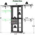 Homieasy 8FT Closet Organizer System with Wood Drawers, Armoire ...