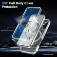 SHIQI-for iPhone 16 Full Body Shockproof Case with Magnetic Invisible ...