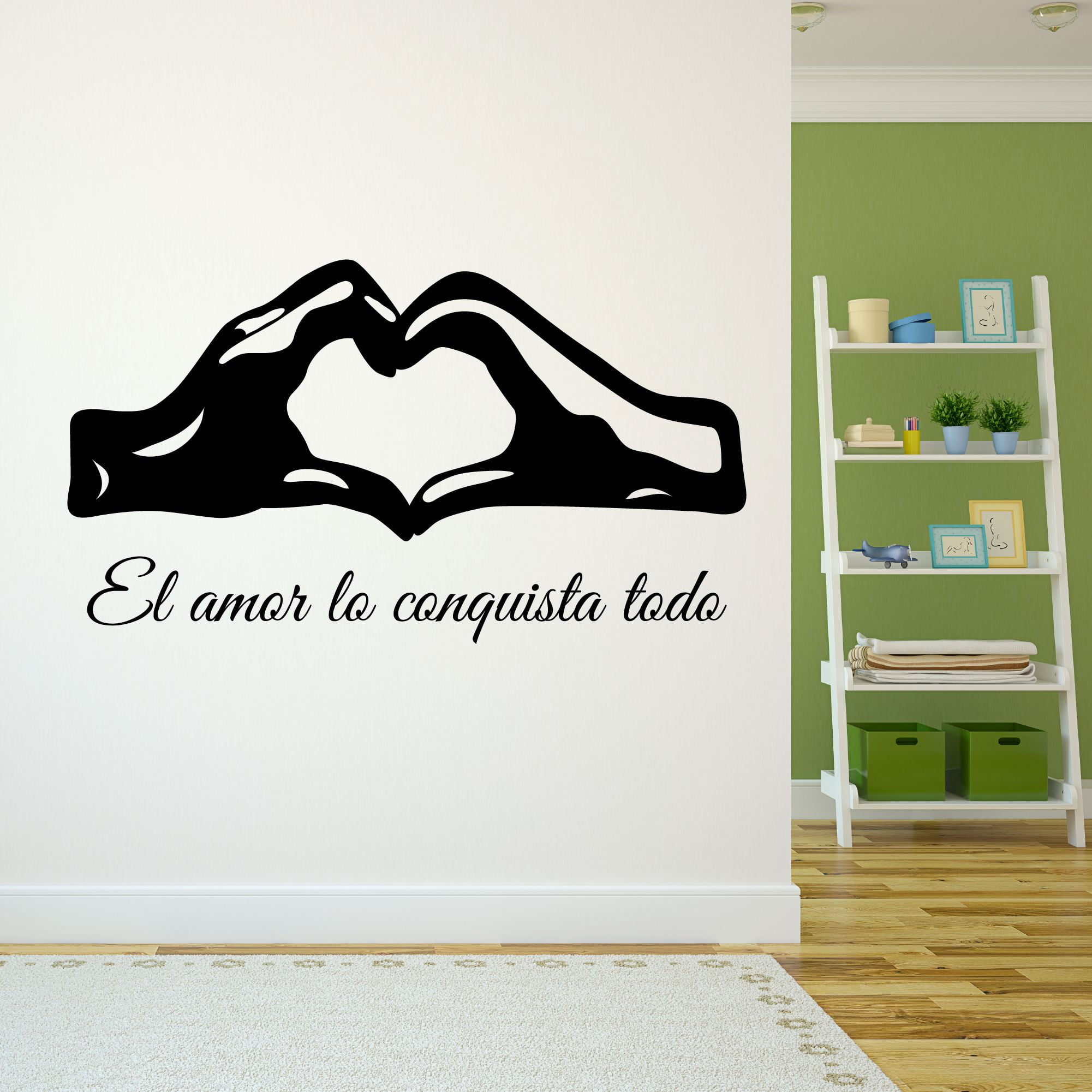 Spanish Wall Decals for Family Living Room - El amor lo conquista todo ...