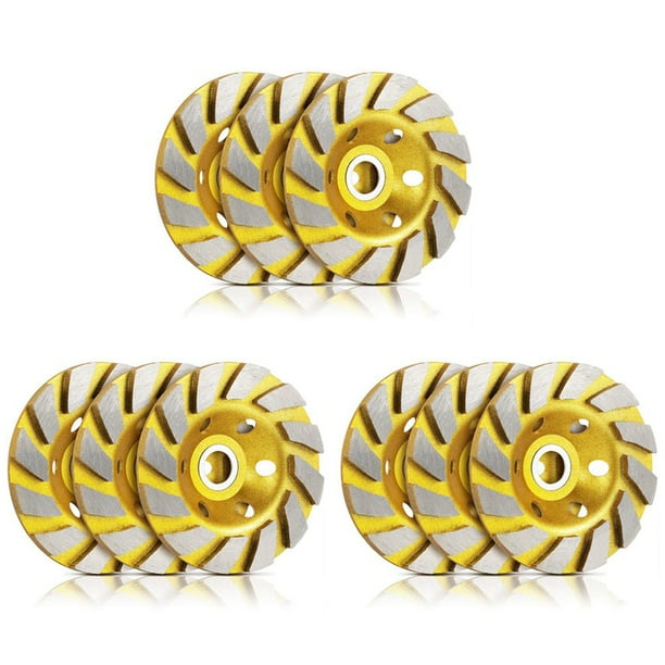 Rueda de Copa de Pulido de Diamante de Turbo de 9 Piezas Amoladora de ...