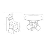 Powell 5 Piece Hamilton Dining Set, Cherry (Table and 4 Dining Chairs ...