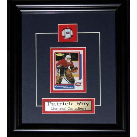 Patrick Roy Montreal Canadiens Reproduction Rookie Card Hockey Frame ...