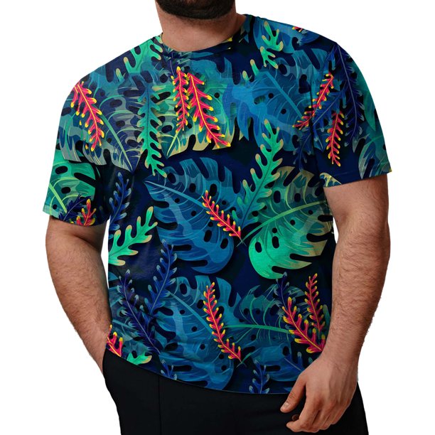 Pimfylm T Shirts For Men Graphic Oversized Workout Shirts For Men Mens Cotton T Shirts Green 6XL ...