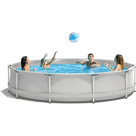 Above Ground Swimming Pool, 12ft x 12ft x 30inch Outdoor Steel Frame ...