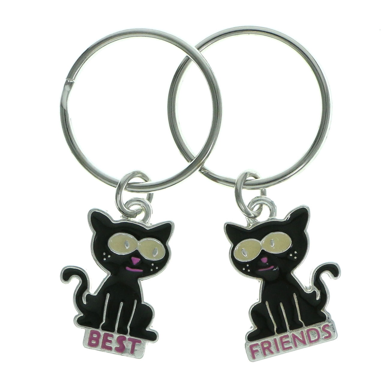 Cat Shaped Best Friends Double Keychain Set - Walmart.com