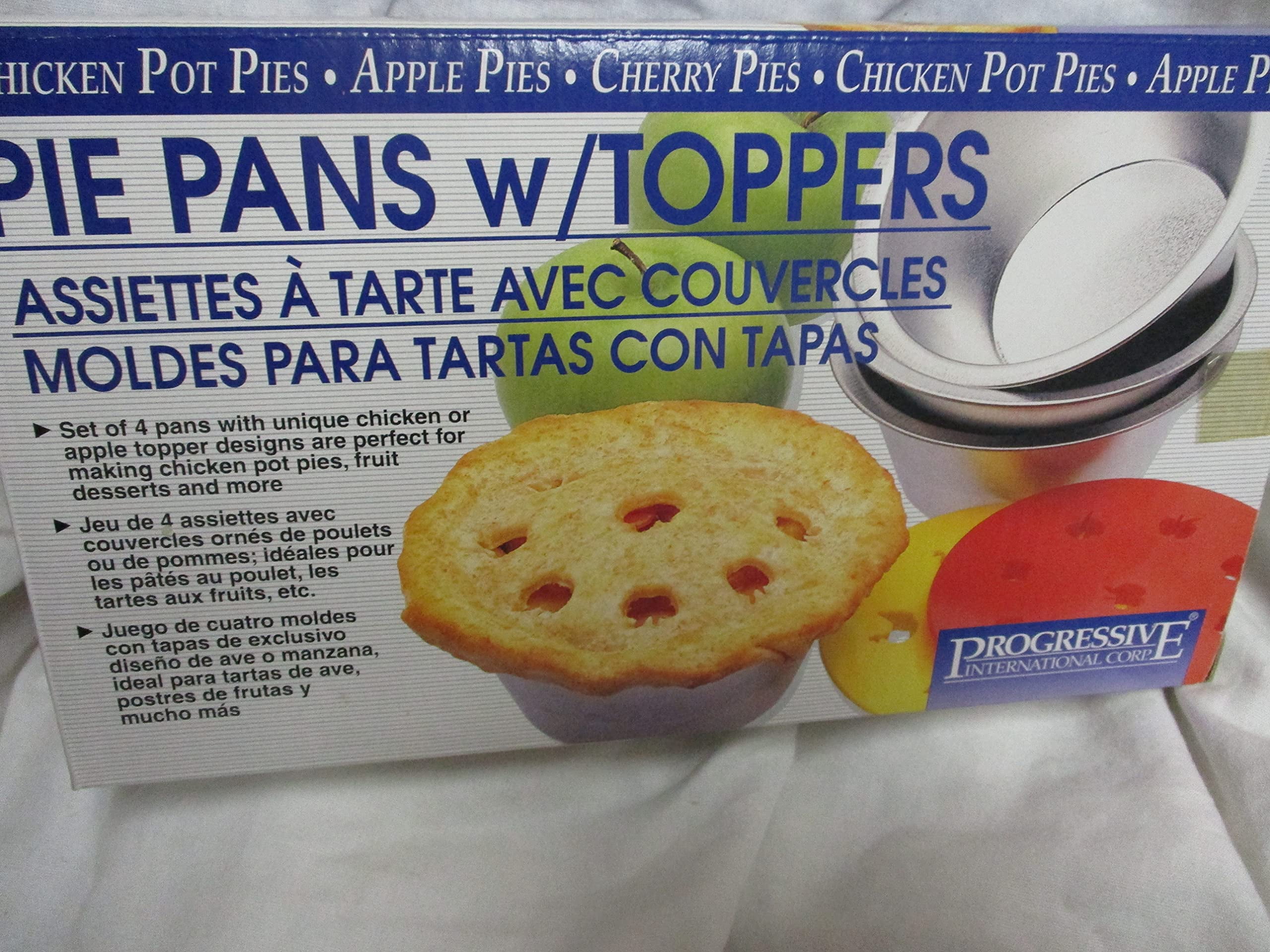 Progressive Pie Pans With Toppers Set Of 4 - Walmart.com Progressive Pie Pans With Toppers Set Of 4 - Walmart.com