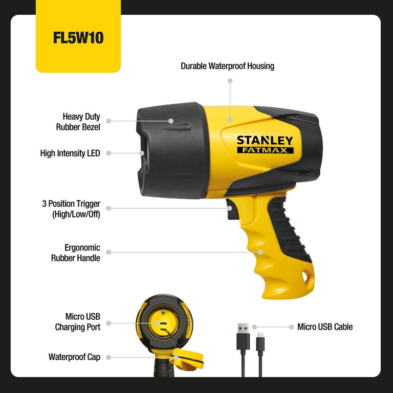Stanley Rechargeable Spotlight At Walmart STANLEY FATMAX Waterproof