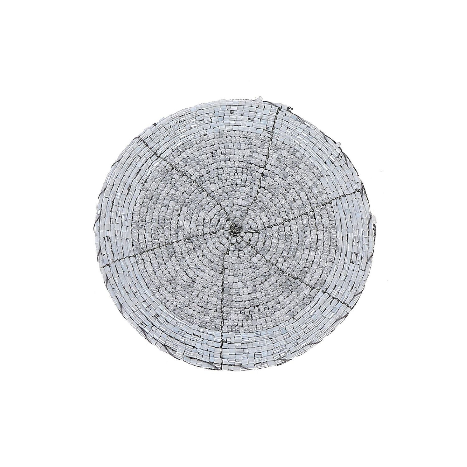 Click here for Ih Casadécor Christmas Beaded Round Coaster White... prices