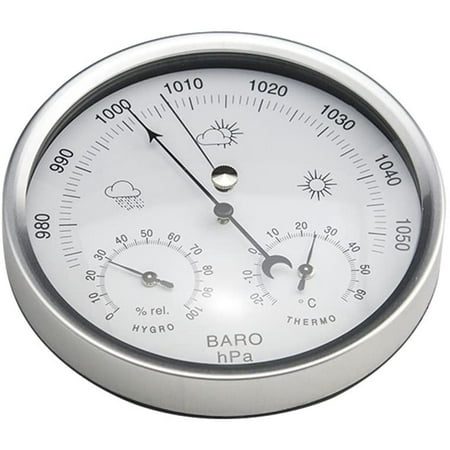 Weather Station Analogue Dial Barometer With Thermometer Hygrometer Air ...