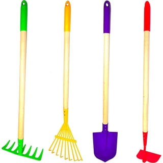 Superio Kids Rake with Hardwood Handle- Durable Plastic Green Head to ...