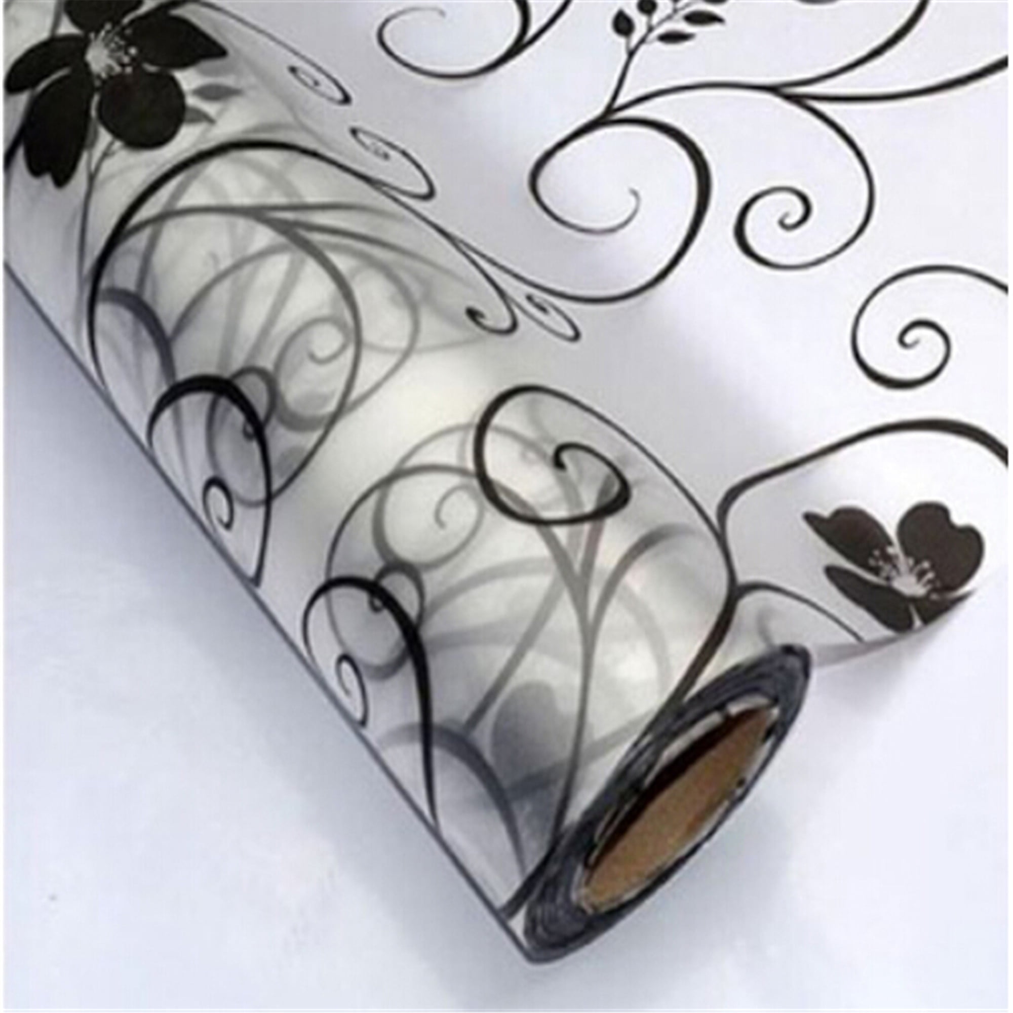 Spring hue 1pc Floral Pattern Frosted Self-Adhesive Waterproof Window ...