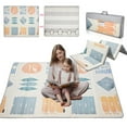 Foldable Baby Playmat, Reversable& Anti-Scratch, Large 77" x 68" Double ...