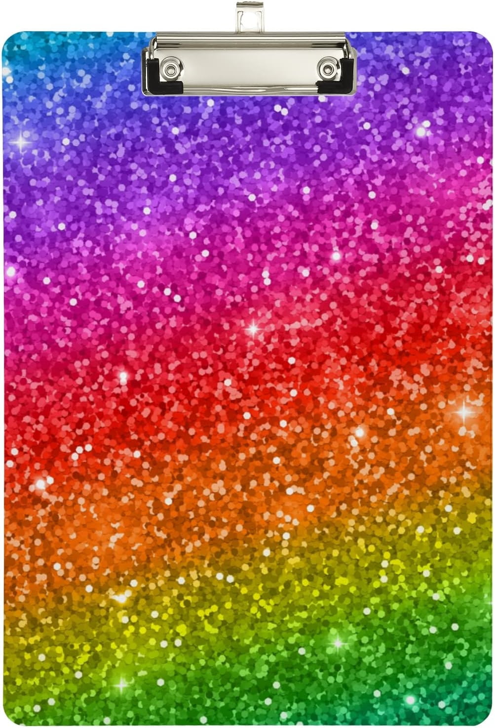 FMSHPON Rainbow Glitter Shine Clipboard Hardboard Wood Nursing Clip ...