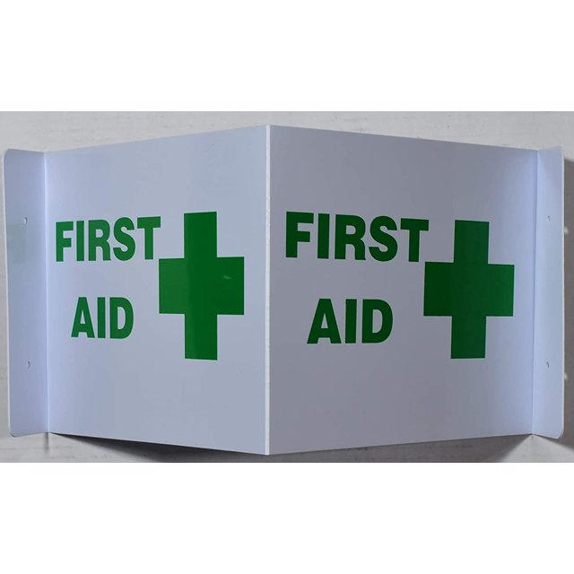 First AID 3D Sign Projection Sign/First AID Sign Hallway Sign (White ...