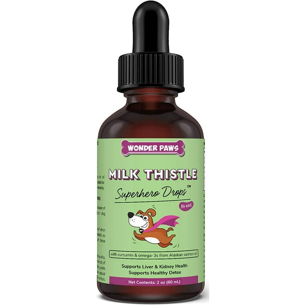 Wonder Paws Milk Thistle for Dogs, Liver and Kidney Function Support ...