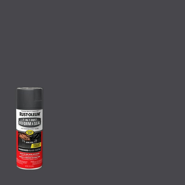 Black, Rust-Oleum Stops Rust 2 In 1 Rust Reform and Seal Spray-344713 ...