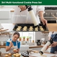 3in1 Manual Spritz Cookie Press Gun Set, Churrera Churro Maker Machine ...
