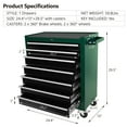 7 Drawers Rolling Tool Chest with Side Handle, Lockable Rolling Tool ...