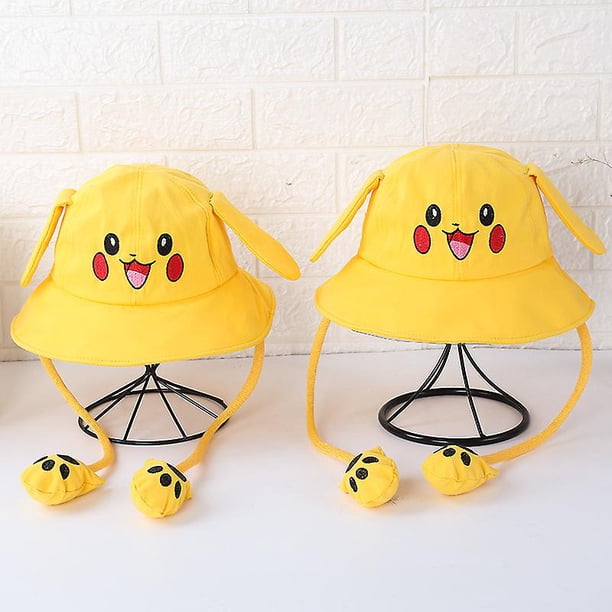 Pikachu Pokemon Anime Plush Hat Bunny Ear Funny Cartoon Flashing Ears ...