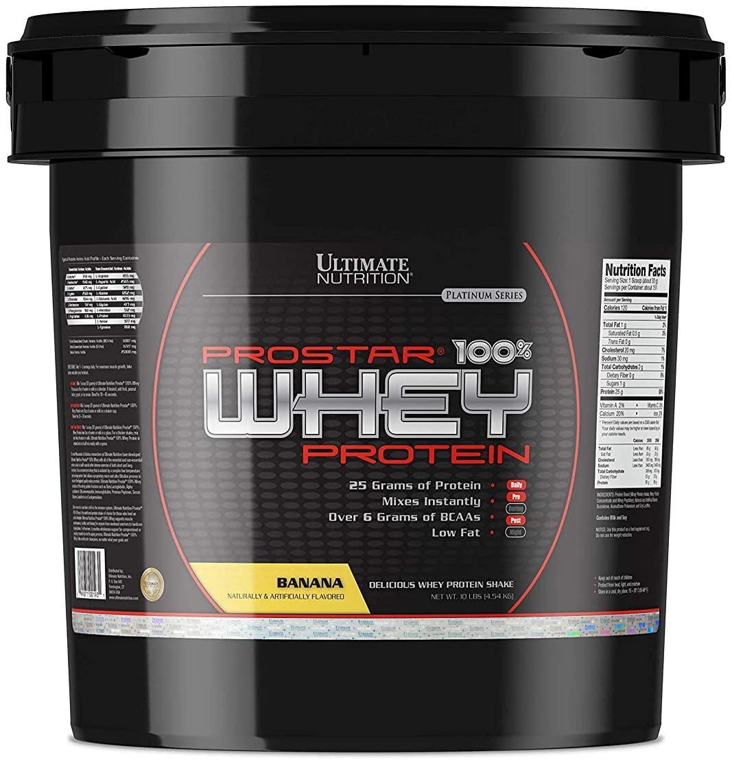 Ultimate Nutrition Prostar 100% Whey Protein Powder -banana10lb ...