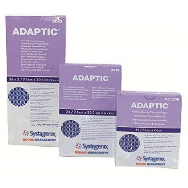 adaptic non-adhering dressing, adaptic drs non-adh strl 3 x 8 - box of ...