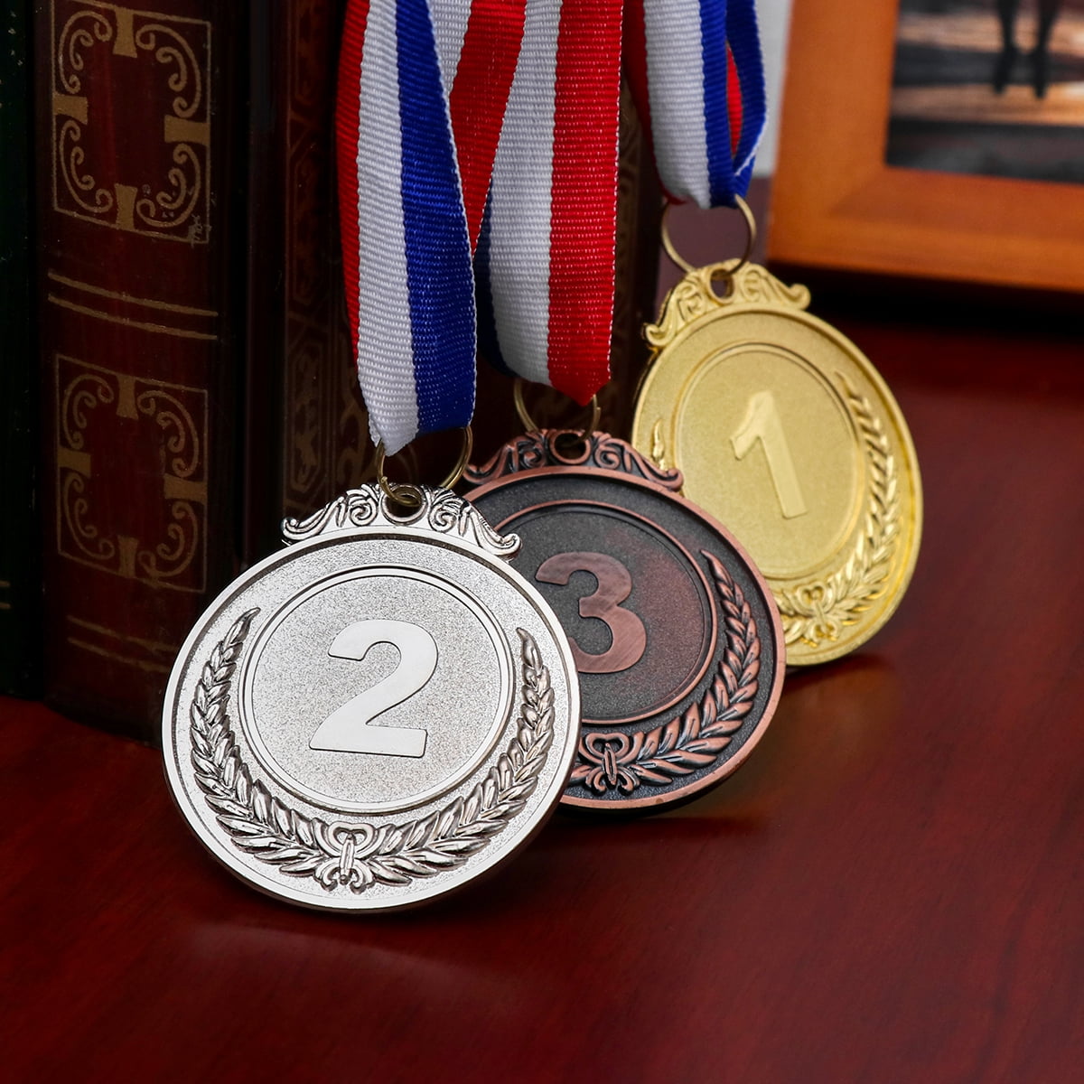 Buy 3 Pieces Gold Silver Bronze Award Medals, Metal Winner Award Medals ...
