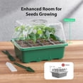 10-Pack Seed Starter Trays with Heightened Lids, 12-Cell Seedling ...