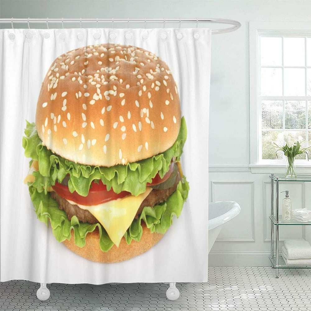 ATABIE Cheese Colorful Burger Big Hamburger on White Cheeseburger Beef ...