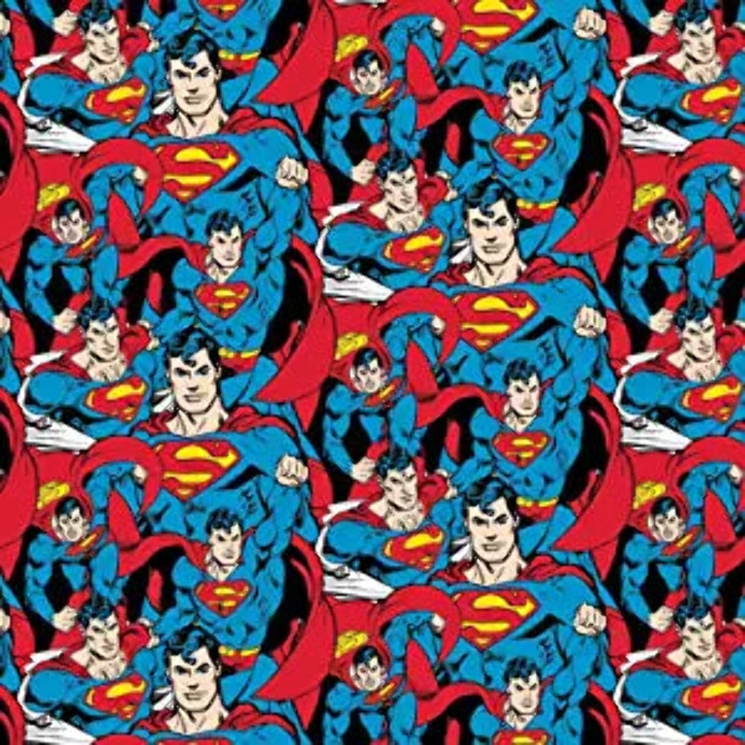 DC Comics Fabric Superman Fabric Crowd in Multi Cotton Fabric - Walmart.com
