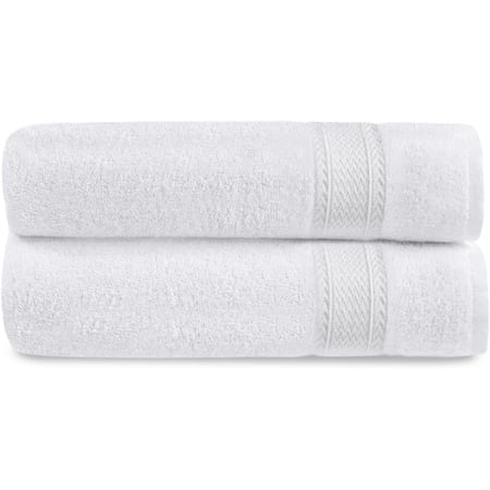 Canadian Linen Economy White Color Bath Towel Set, 2 Pack Bathroom ...