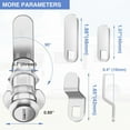 XINDUO-Cabinet Lock with Keys, 2" Extra-Long Cam Locks keyed Alike ...