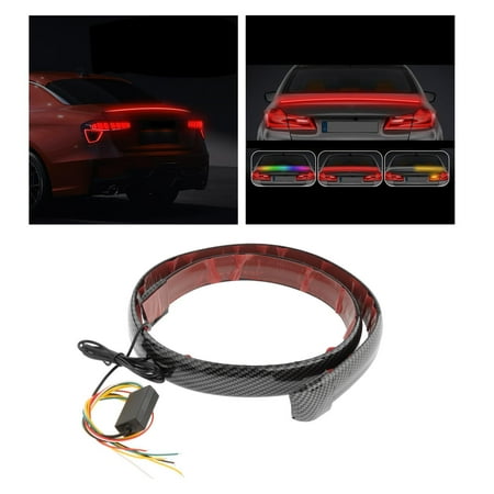 Carbon Fiber Finish LED Rear Spoiler lighting strip Firmly Stick ...