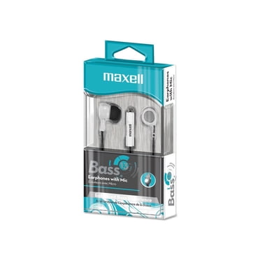 Maxell 199730 Bass 13 Heavy-Bass In-Ear Earbuds with Microphone (Purple ...