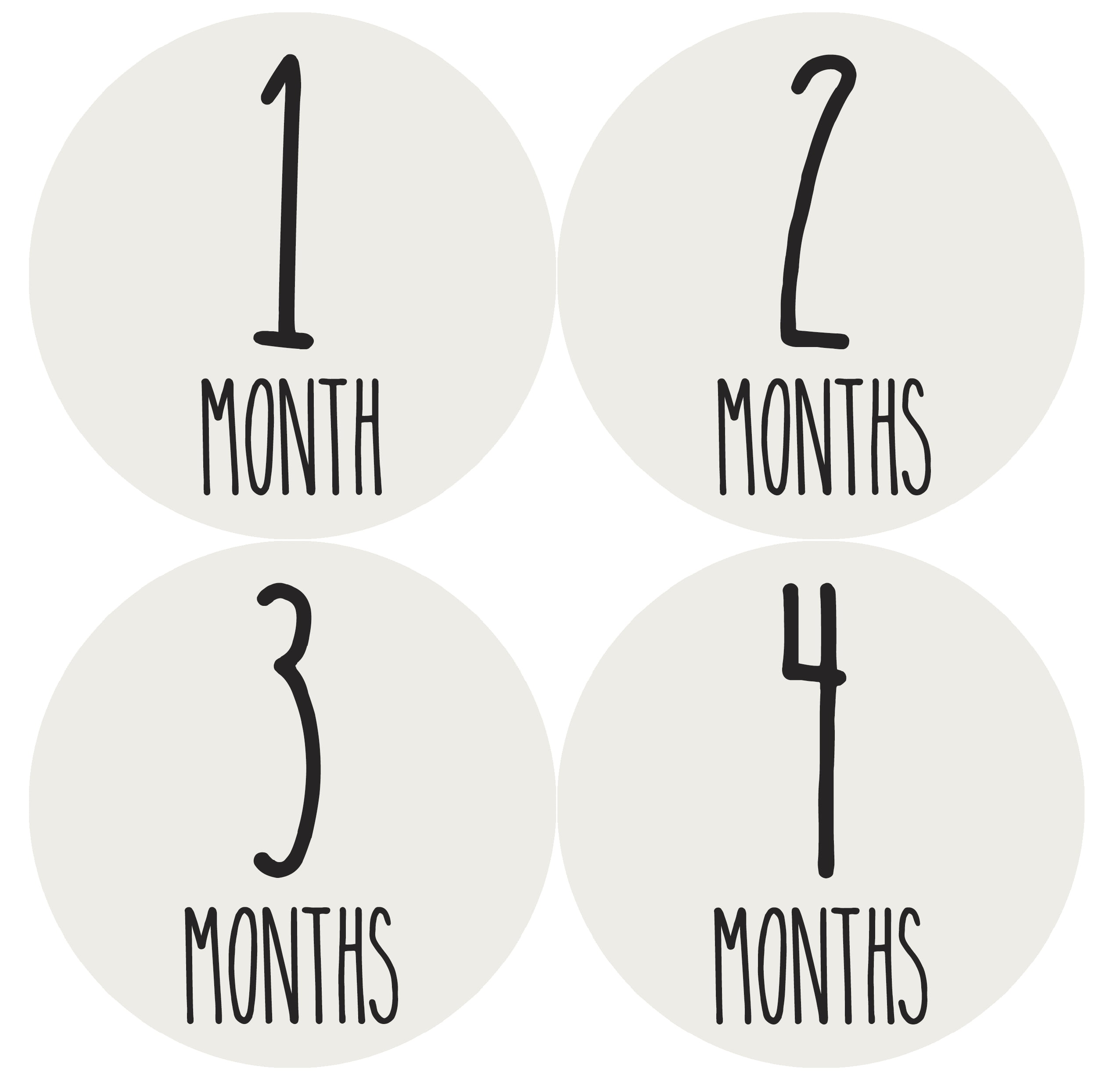 Baby Monthly Stickers | Baby Milestone Stickers | Newborn Stickers ...