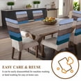 Blue Brown Grey Chair Back Cover for Dining Room Set of 4, Vintage ...