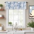 Blue Coastal Palm Tree Window Valance Curtain Tropical Beach Starfish ...