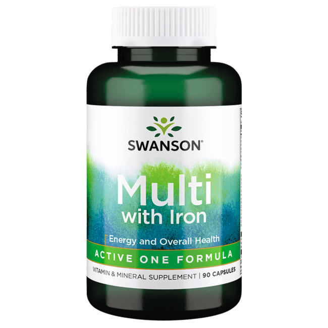 Swanson Active One Multivitamin with Iron 90 Capsules - Walmart.com