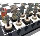 World War 2 US GERMANY Chess Set W/ 15" BLACK & WHITE GLOSS BOARD WW2 ...