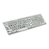 LogicKeyboard XL Print Advance - Keyboard - USB - US - white on black ...