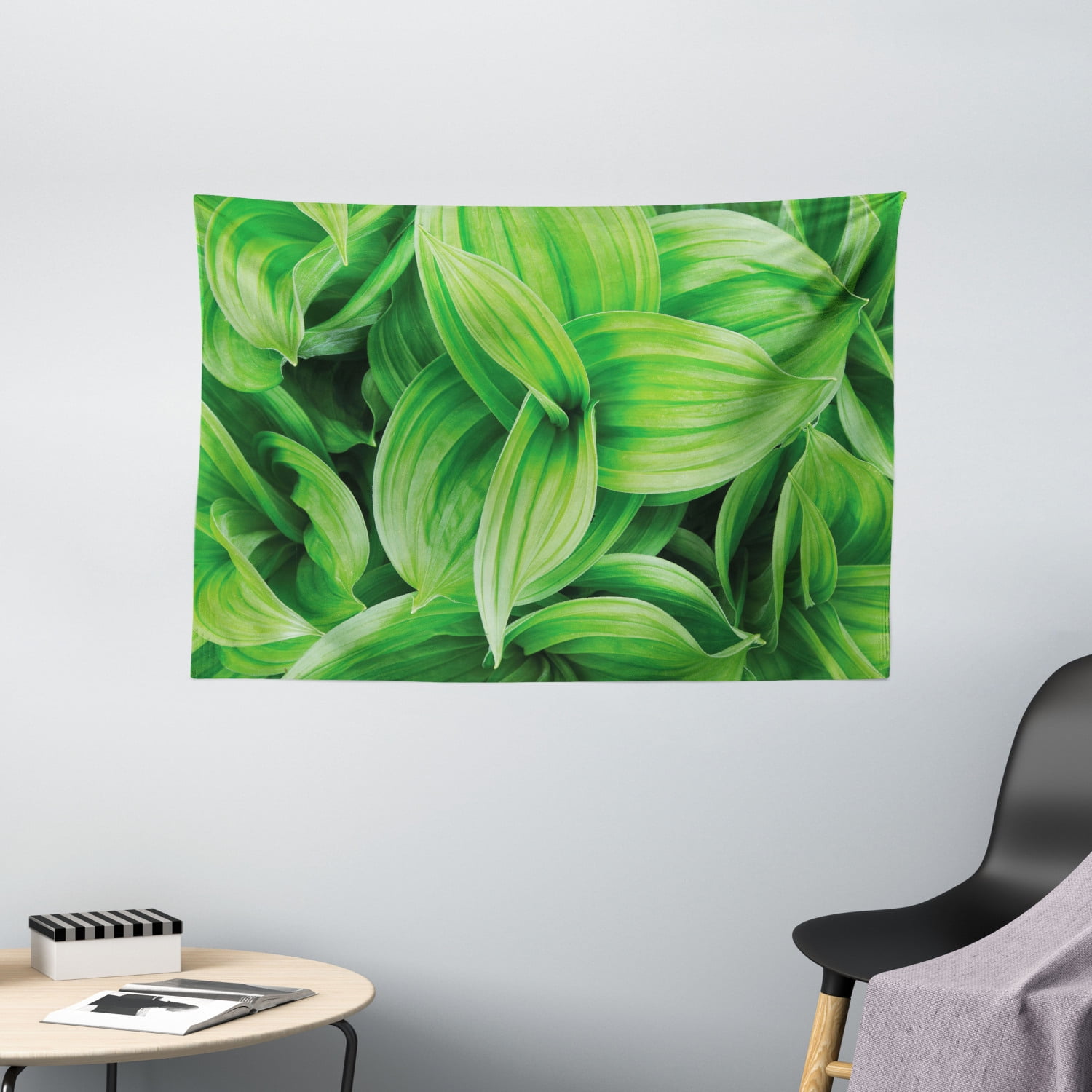 Plant Tapestry, Close-up Beautiful Tropic Foliage Pattern Helleborus ...