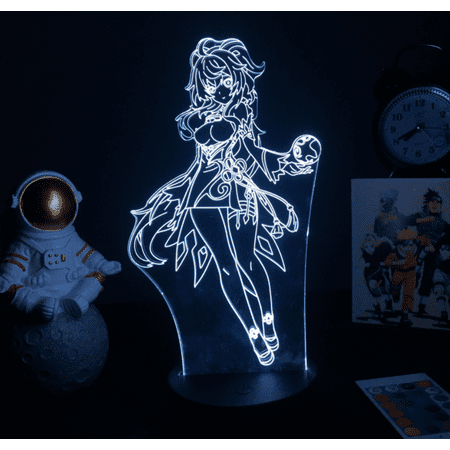 Cartoon Character Night Light, Illusion Light, 3D Led Night Light, 7 ...