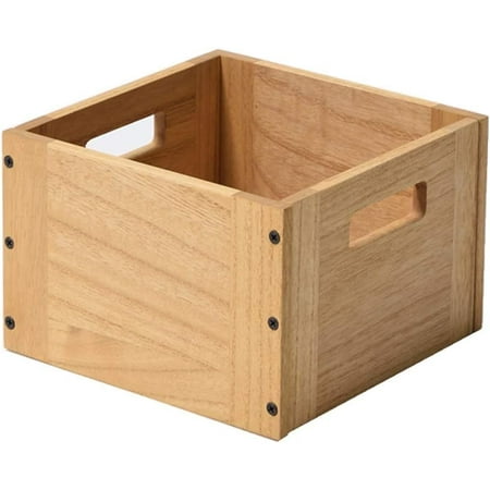 XBRW Stackable Wood Storage Cube/Basket/Bins Organizer for Home Books ...