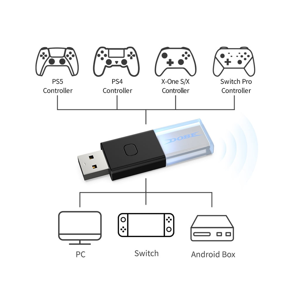 For Switch Xbox One S X Bluetooth compatible Wireless Controller Dongle Receiver Walmart