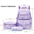 Forestfish Purple Star Printed Teen Girl Backpack with Lunch Box, Water ...
