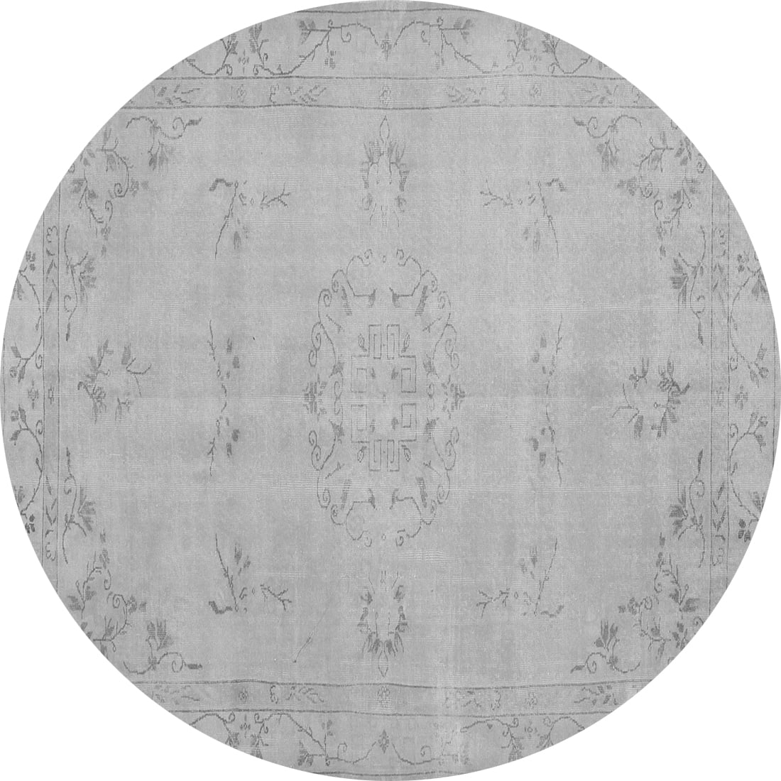 Ahgly Company Indoor Round Abstract Gray Contemporary Area Rugs, 5 ...