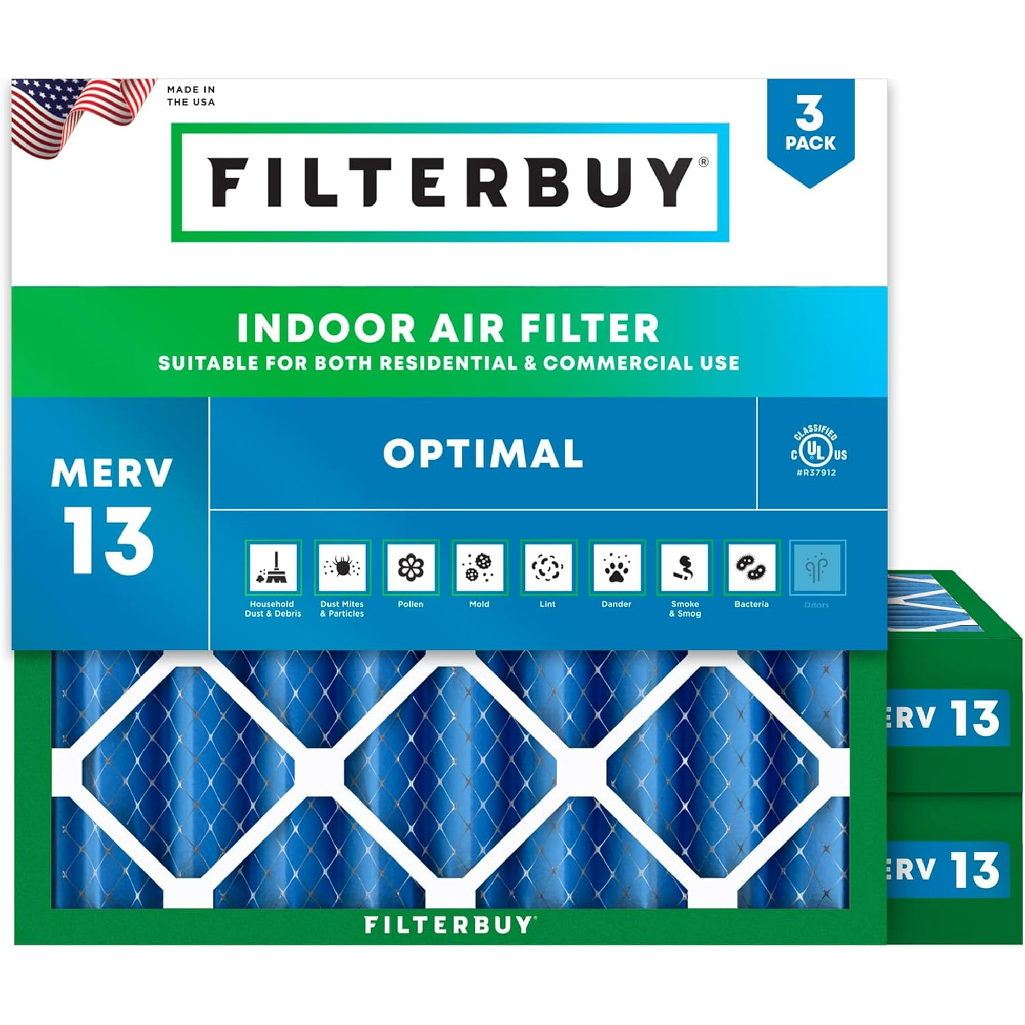 Click here for Filterbuy 24x24x4 Merv 13 (Mpr 1900) Health Defens... prices