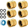SIGURANTA 3/4" GHT Double Female Garden Hose Adapter (6 Pack) - Solid ...